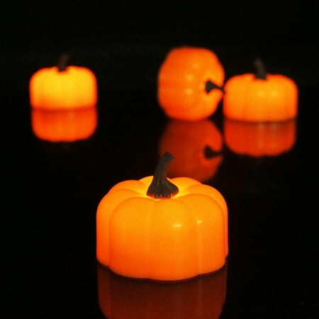 24 Pack LED Pumpkin Lights, Halloween Pumpkins Battery Operated ...