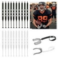 10 Pack Football Tether for Mouth Guard with Helmet Chin Strap, Rugby ...