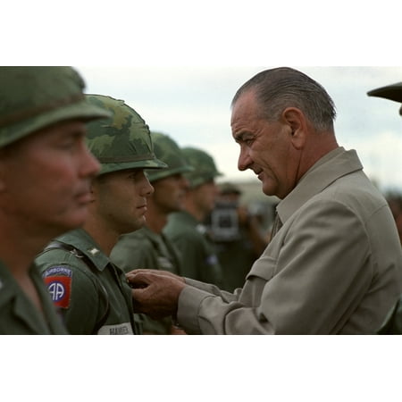 President Johnson In South Vietnam. Lbj Awards The Distinguished ...