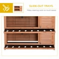 Pawhut Large 2-Floor Rabbit Hutch, Indoor Wooden Pet House with Big ...