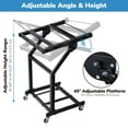 9U DJ Mixer Stand Adjustable Rack Mount Rolling Stage Cart Studio Music ...