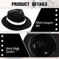 6 count Gangster Hat Plastic Gentlemen Hats Gangster Costume for Adult ...