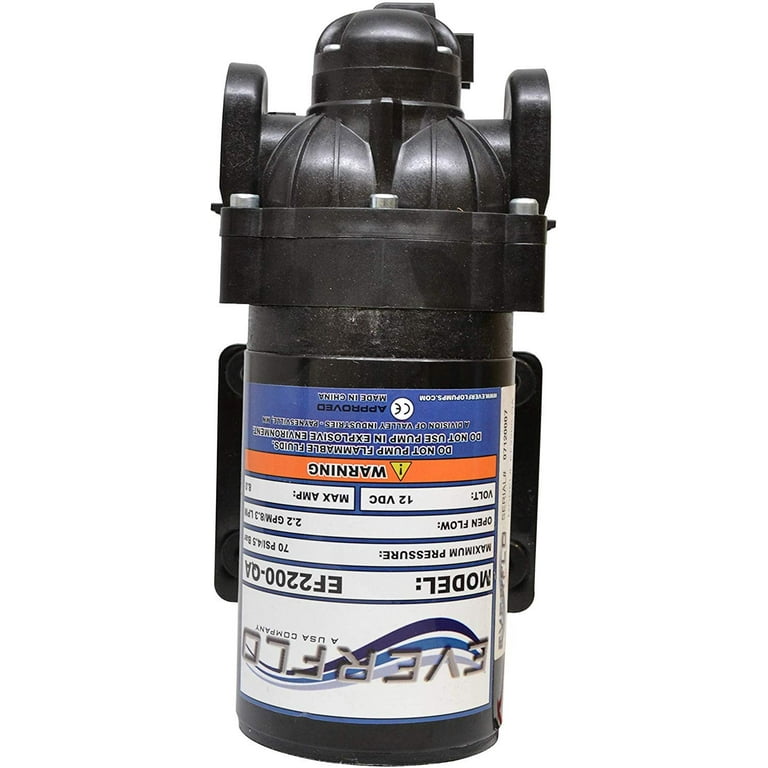 EF2200-QA Everflo 12V Diaphragm Pump W/ Quick Attach Ports, 54% OFF