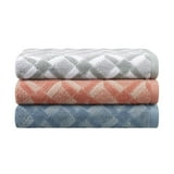 Martex Restore Geo Bath Towel with Locker Loop, Plush Cotton Blend ...