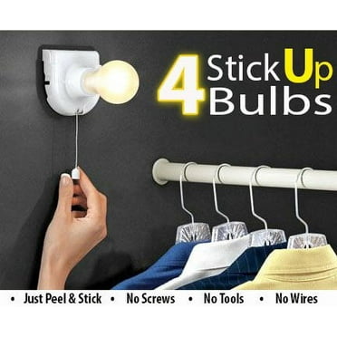 Walmart Smart Home Stick-Up Battery Operated Closet Light Bulb Fixture ...