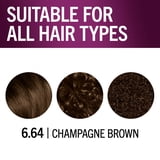 Schwarzkopf Keratin Color Permanent Hair Dye 6.64 Champagne Brown with ...