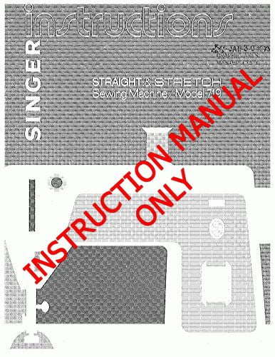 Singer 719 Sewing Machine/Embroidery/Serger Owners Manual - Walmart.com