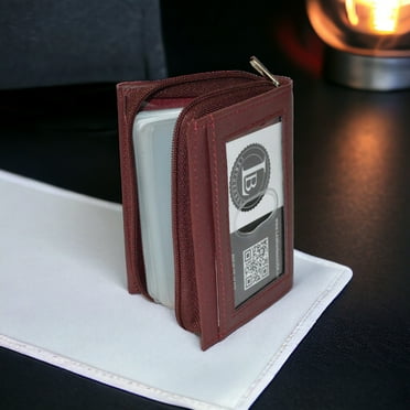 Sendefn RFID Blocking Leather Zip Wallet for Women Credit Card Cluch ...