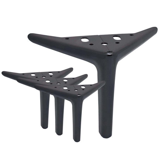 LAVANE 7 Inch / 18 cm Metal Furniture Legs, Set of 4 Modern Iron Diamond Triangle Furniture Feet ...