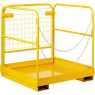 Titan Attachments 4' x 9' 8" Mesh Telehandler Work Platform, Safety Man ...