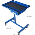 Rolling Tool Table, Heavy Duty Mobile Tool Tray Adjustable Work Table ...