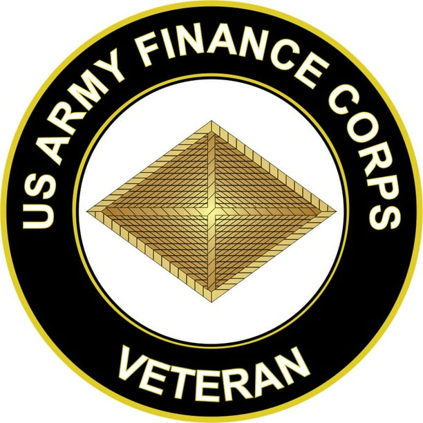 3.8 Inch U.S. Army Veteran Finance Corps Sticker Decal - Walmart.com ...