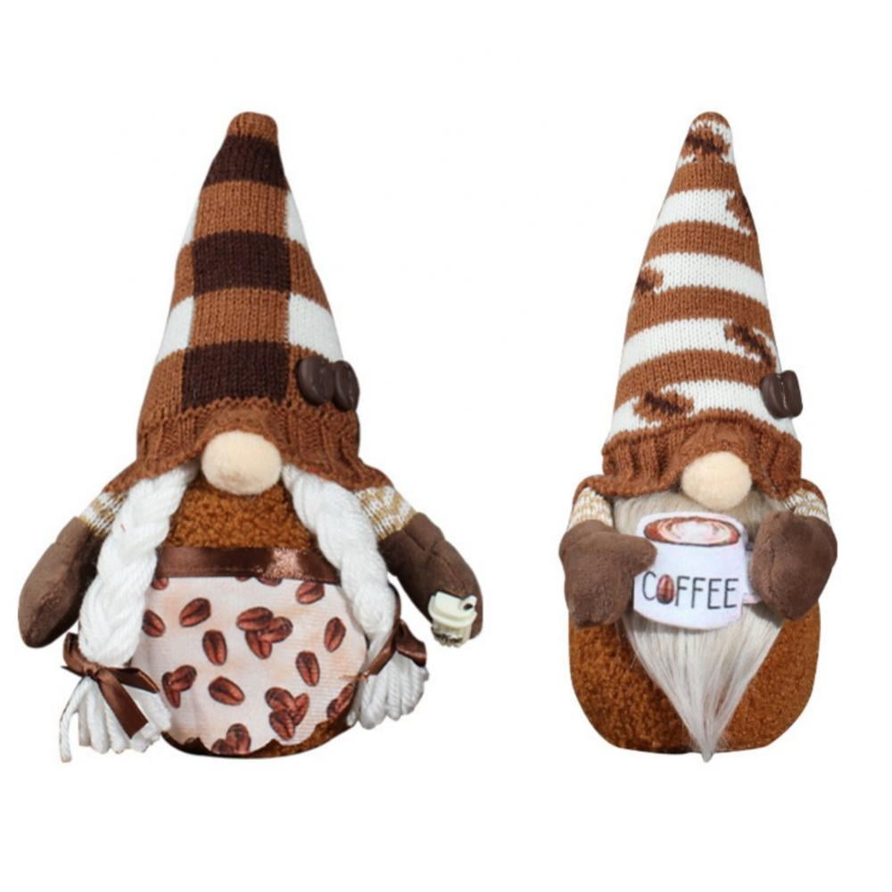 2Pcs Coffee Dwarf Plush Decoration, Coffee Table Coffee Bar Dwarf ...