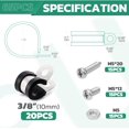 20 count 3/8 Inch Clamps with 45 count Screws 304 Stainless Rubber ...