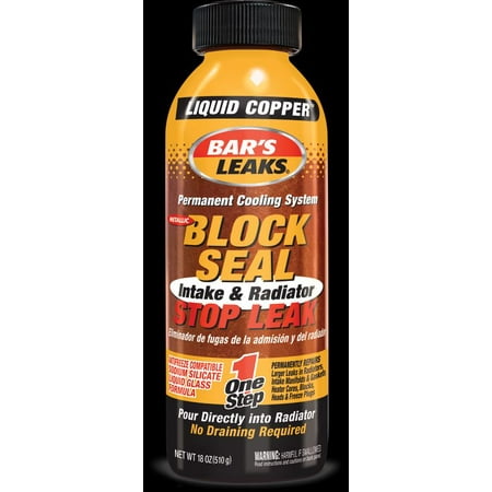 Bars Leaks Radiator Sealer 1109 Liquid Copper; Coolant Additive; 18 ...