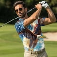 Aplkyhs American Flag Matching Golf Shirts for Couple Bald Eagle ...
