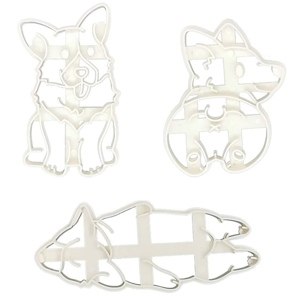 Click here for Viferr 3pcs/Set Cute Corgi Biscuit Mold Plastic Fu... prices