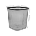 BESTYASH Countertop Trash Can Black Plastic with Square Shape and Large ...