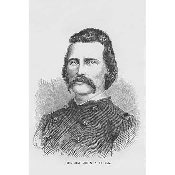 General John A. Logan-Fine Art Canvas Print (20" x 30") - Walmart.com ...