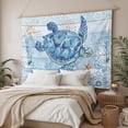 Blue Turtle Coastal Large Tapestry for Bedroom Wall Hanging Tapestry ...