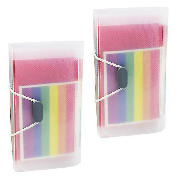 ShenMo 17.8X11CM File Folders 2 Pieces Rainbow Bill Holder 13 Pockets ...