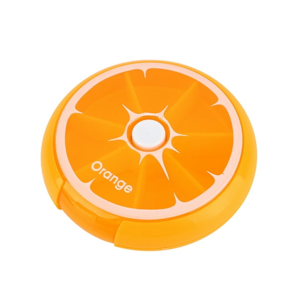 Fruit 7 Compartments Pill Container Easy To Carry Medicine Box Vitamin ...