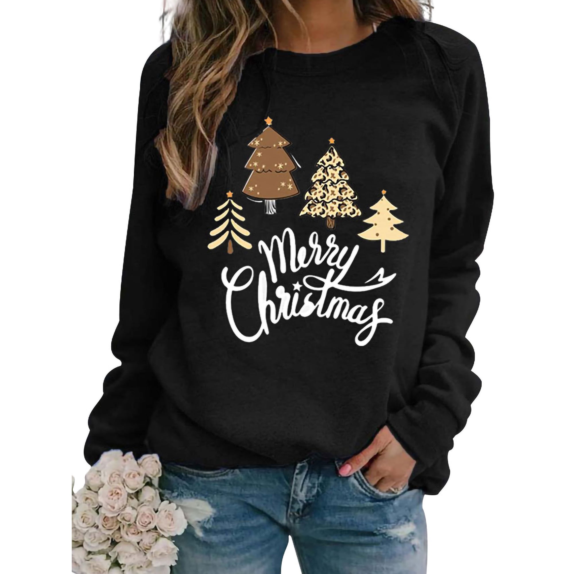 Click here for Himone Christmas Sweatshirt Women Casual Crewneck... prices