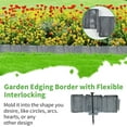 DSTESS Garden Edging - 16ft Border with Imitation Stone Look, No-Dig ...