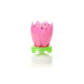 Goyunwell Musical Flower Candle, Rotating Lotus Birthday Candle ...