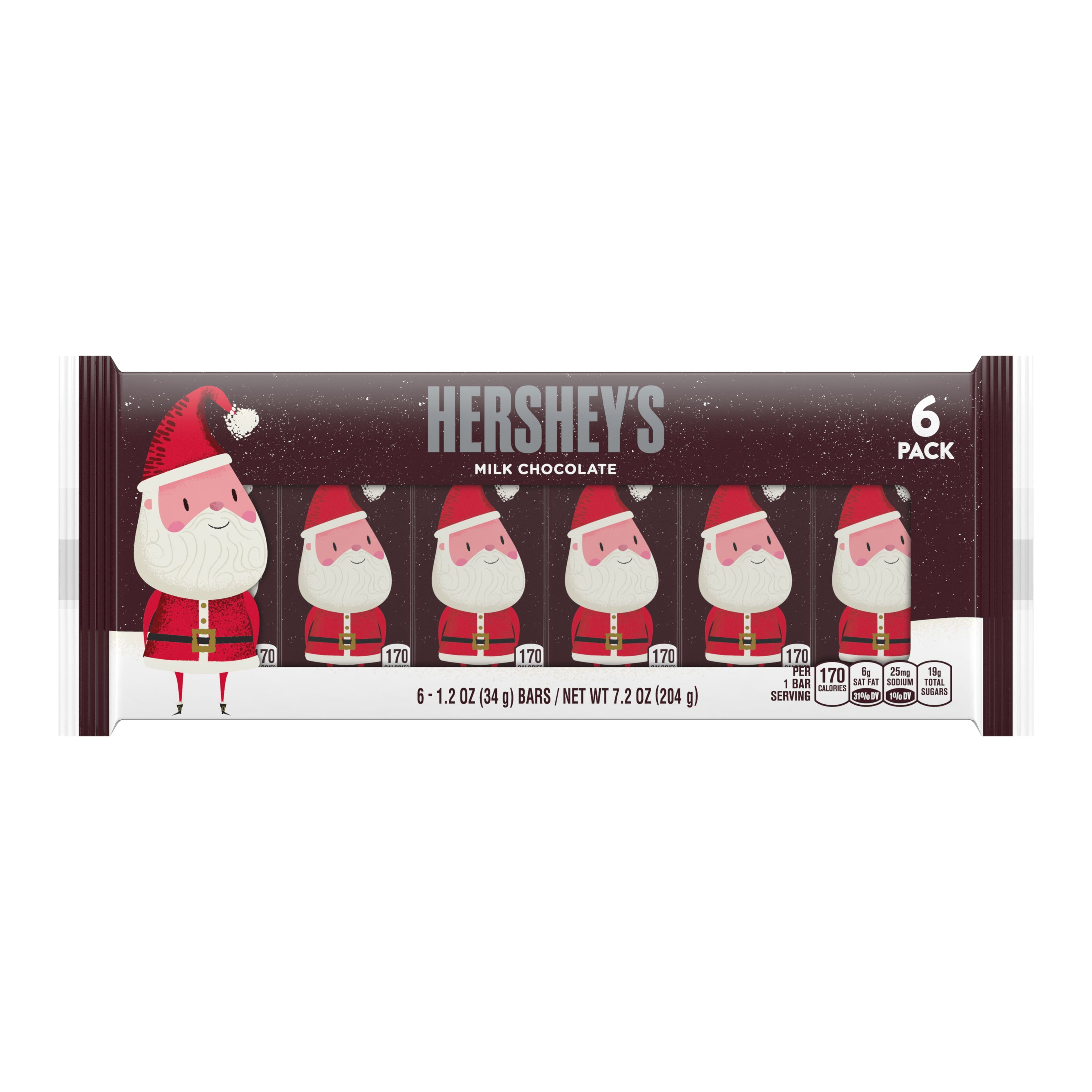 Hershey's Milk Chocolate Bars, 1.2 oz, 6 Count – Walmart Inventory ...