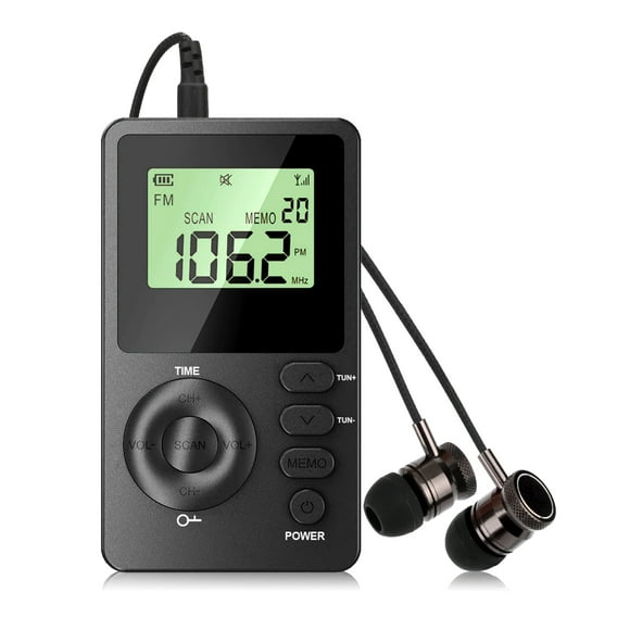 Transistor Radio Battery Operated ZHIWHIS Portable Radio F Digital ...