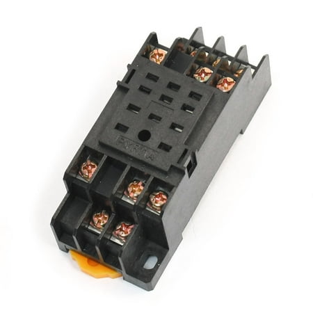 Relay 11-Pin 35mm DIN Rail Power Socket Base PYF11A for HH53P | Walmart ...
