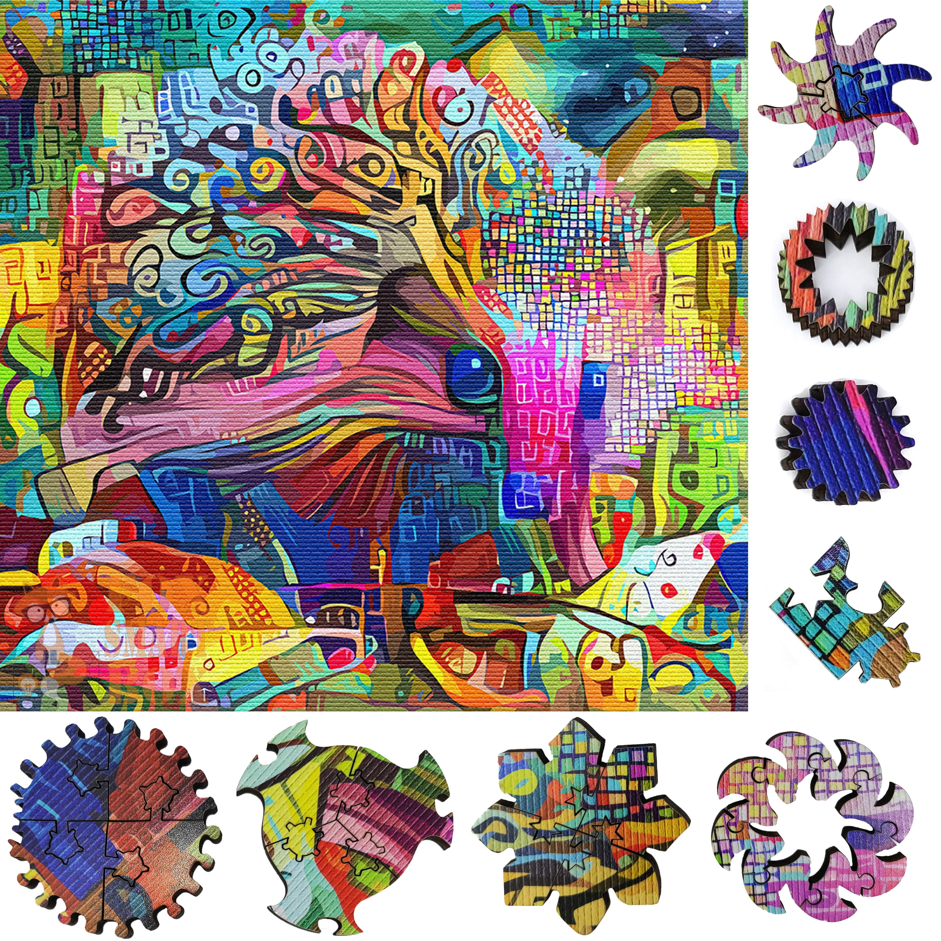 Wooden Jigsaw Puzzles for Adults with Uniquely Shaped Pieces - made in ...