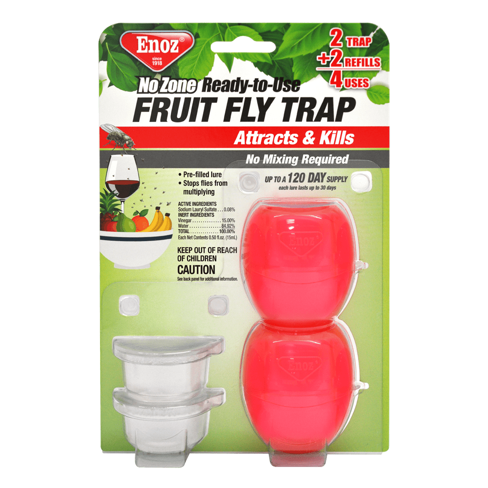 Enoz No Zone Ready-to-Use Fruit Fly Trap, Attracts & Kills Fruit Flies ...