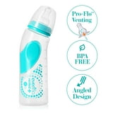 Evenflo Vented Angled Baby Bottles, 9oz Plastic, Slow Flow Feeding ...