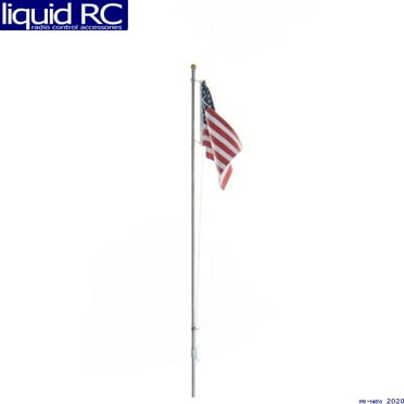 Camco 16’ Portable Telescoping Fiberglass Flagpole with Tire-Anchored ...