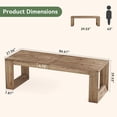 Tribesigns 86.6-Inch Extra Long Two Person Desk, Farmhouse Solid Wood ...