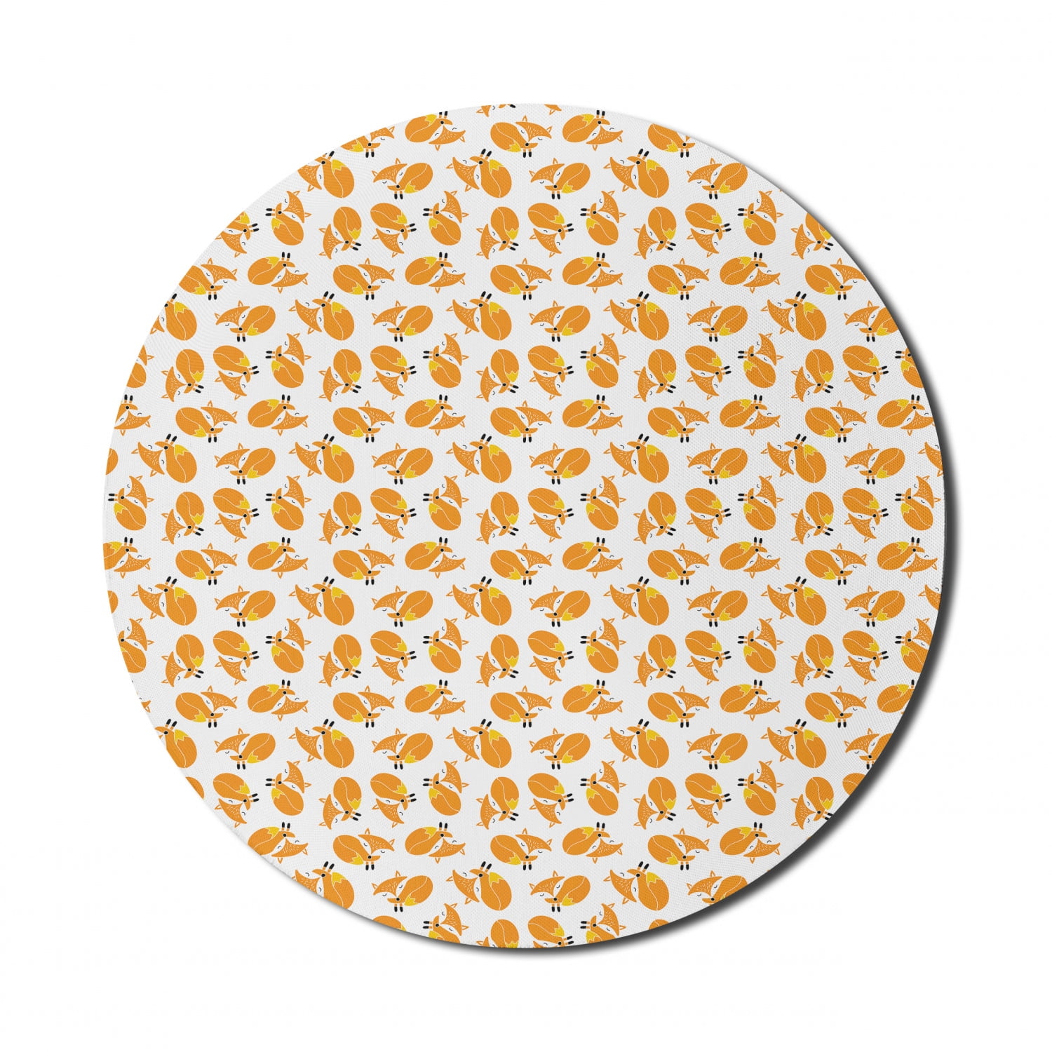 Cartoon Mouse Pad for Computers, Repeating Sleeping Fox Cub Doodle ...