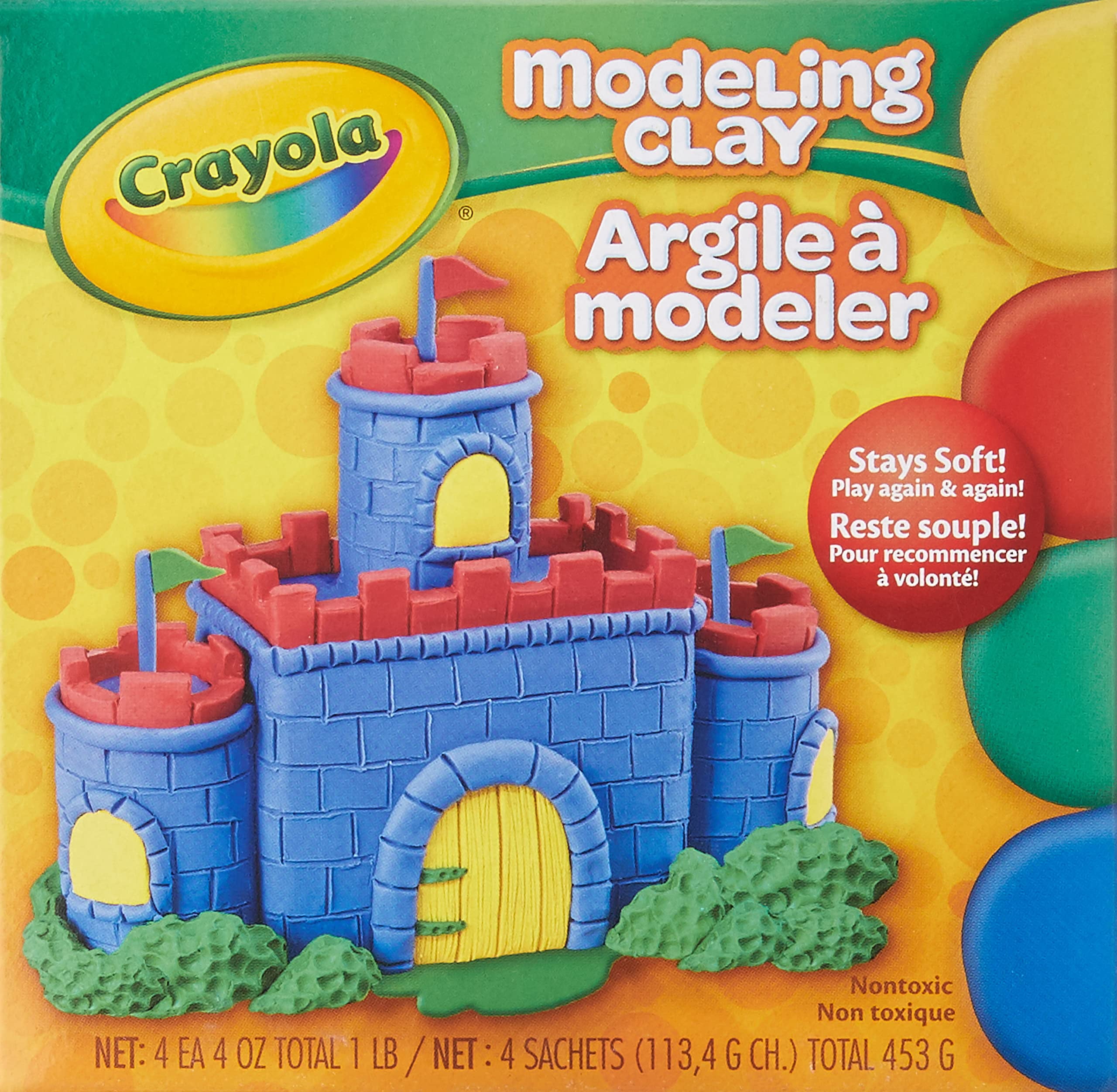 Crayola Modeling Clay, 4 Classic Colors (16 oz), Art and School ...