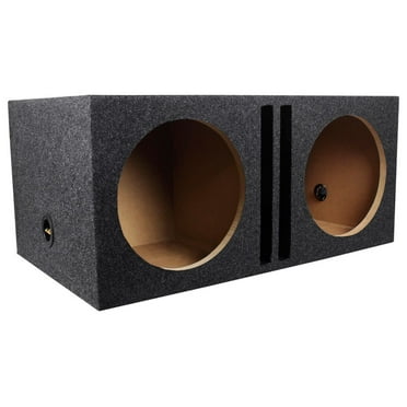 Rockville RQ12TB Dual 12" Triangle Ported Subwoofer Sub Box Bed Lined ...