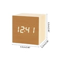 CEORPER Wood Cube Voice Control Alarm Clock Art Ornaments Decoration ...
