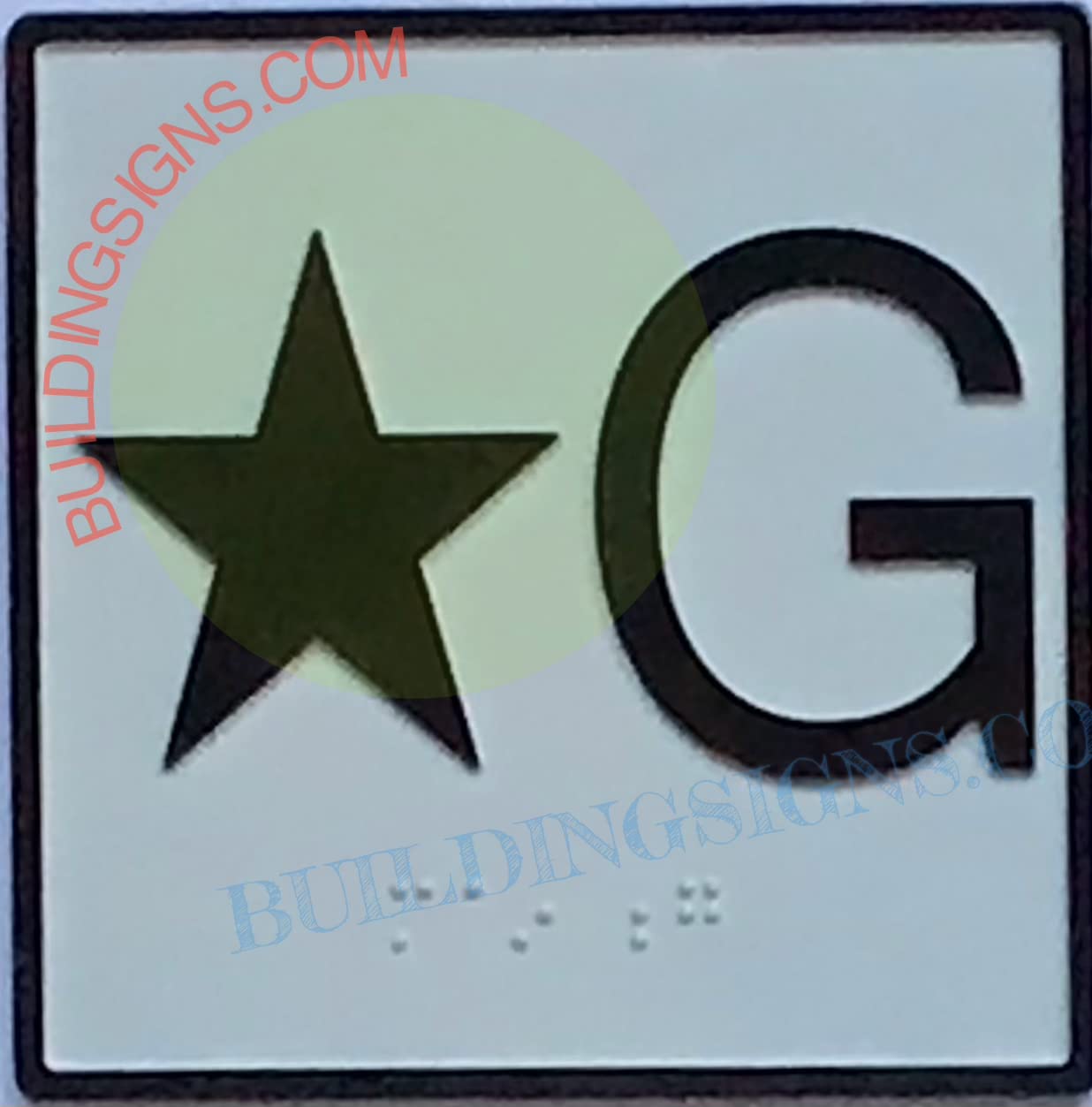 Elevator Floor Number Star G Sign- Elevator JAMB Plate Floor Star ...