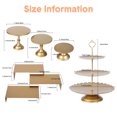 Garvee 7 Piece Gold Dessert Stand Set, 3 Tier Cake Stands & Serving ...