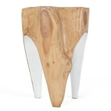 Rutledge & King Teak Root Stool, Modern Hardwood Accent Table, White Finish - Walmart.com