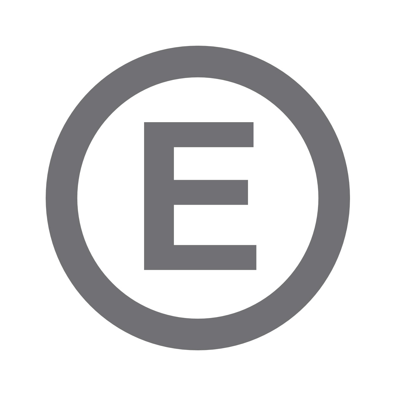 E Sticker Decal Die Cut - Self Adhesive Vinyl - Weatherproof - Made in ...