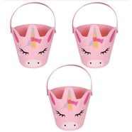 Plastic Easter Buckets for Kids with Lid - Small Party Supplies - 12 ...