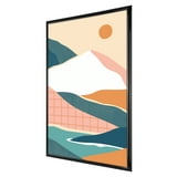 Mainstays 22x34 Black Rounded Poster Frame, Plastic Wall Frame for ...