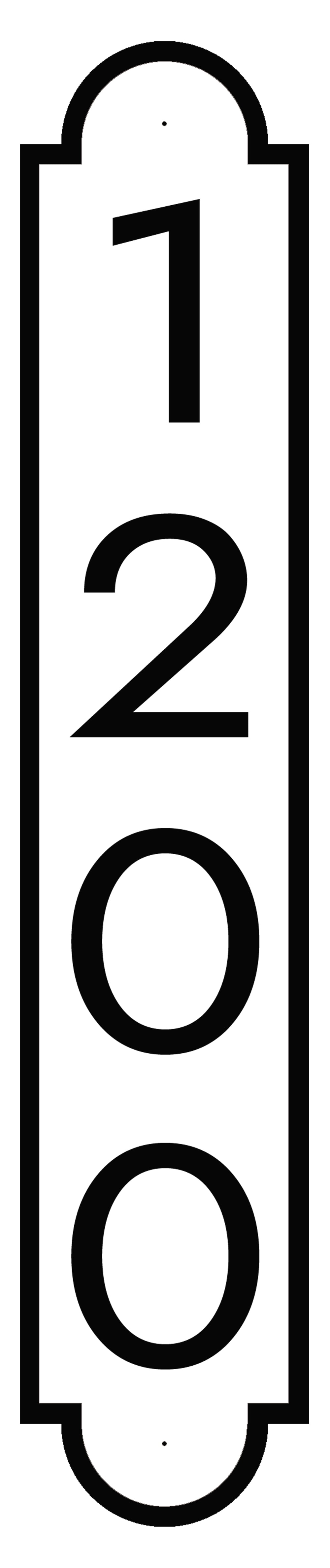 Curb- N-Sign 2 Reflective Vertical House Mailbox Fancy Signs (white ...