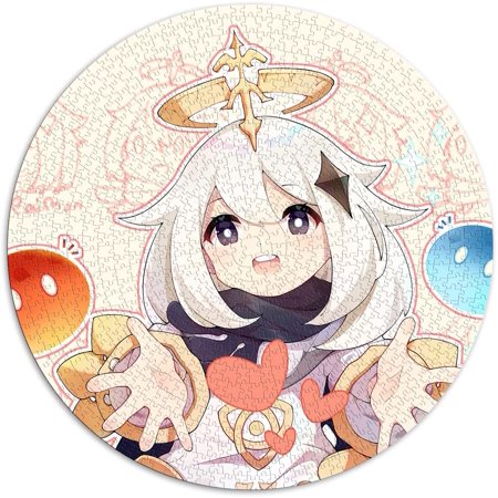 1000 Piece Circular Puzzle Brain Intelligence Challenge Diameter 26.5 inches Genshin Impact ...