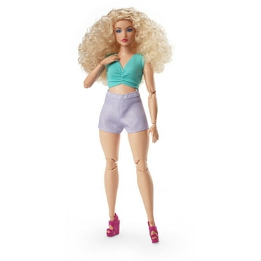 Barbie Looks Doll, Curly Red Hair, Color Block Outfit with Miniskirt ...